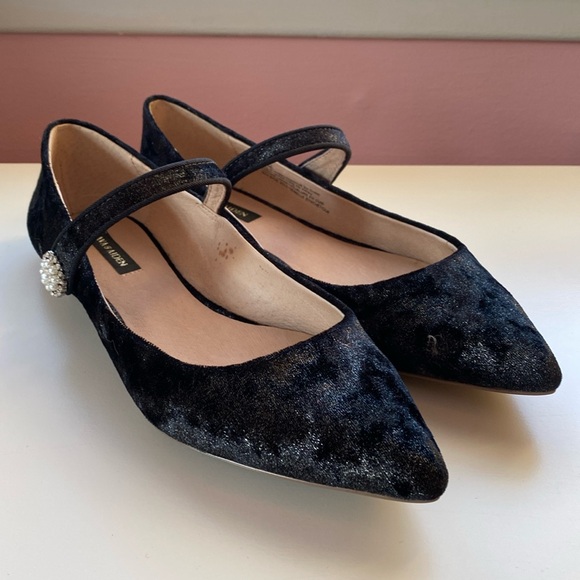 Ava & Aiden | Shoes | Ava Aiden Black Velvet Mary Jane Flats | Poshmark